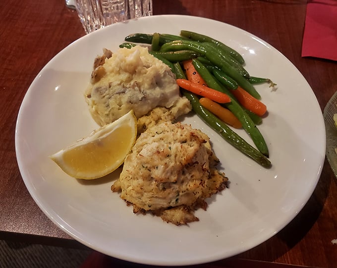 A crab cake that's actually about the crab, not the cake. Paired with mashed potatoes and fresh vegetables, it's Maryland tradition with Pennsylvania hospitality. 