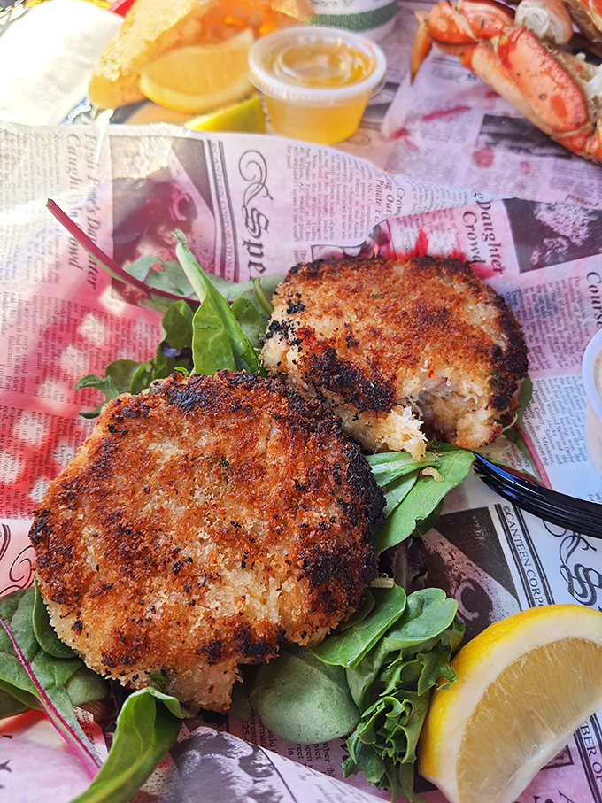 Golden-brown crab cakes so perfectly crisp outside yet tender inside, they might just make you consider a permanent move to the coast.