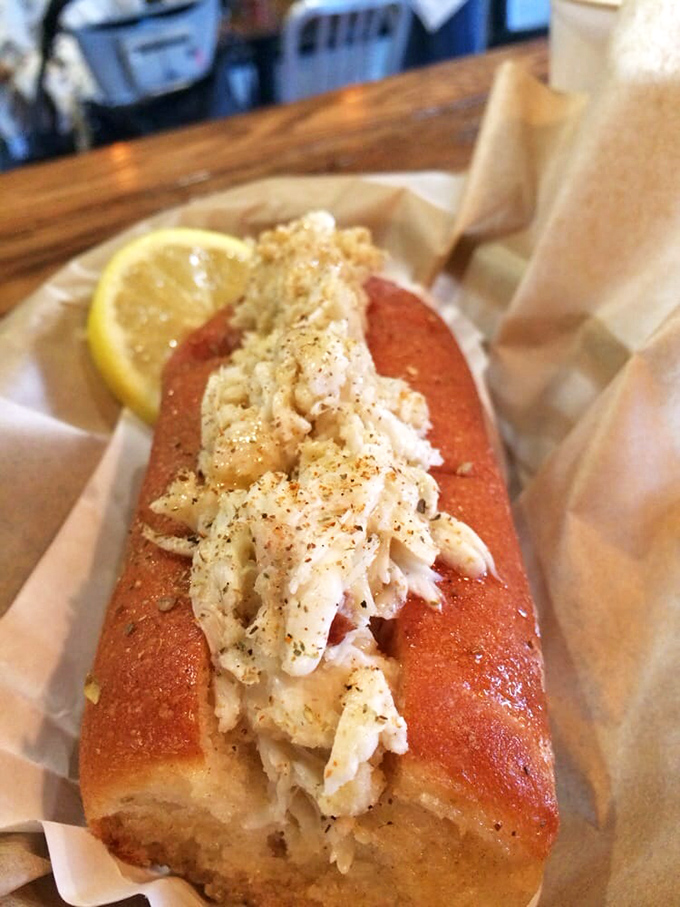 The crab roll proves that lobster's crustacean cousin deserves equal billing, with sweet meat barely dressed and ready for its close-up.