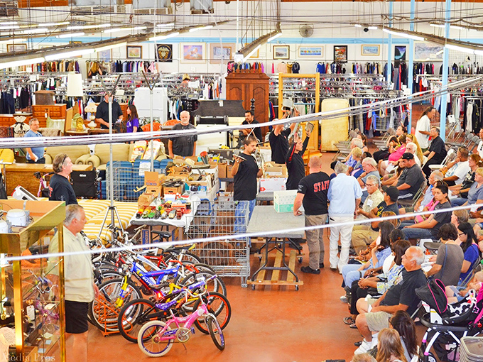 The monthly auction brings together treasure hunters from all walks of life &ndash; part community event, part competitive sport.