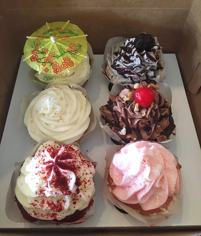 These cupcakes sit pretty like edible jewels, each one a small celebration waiting to happen on your plate.
