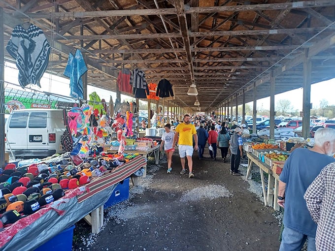 Weekend warriors navigate the market's main thoroughfare, where Georgia's cross-section of humanity comes together in pursuit of the perfect find.