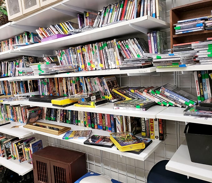 Literary treasures and cinematic escapes fill these shelves to bursting. In the age of streaming, there's something delightfully rebellious about physical media at pennies on the dollar.