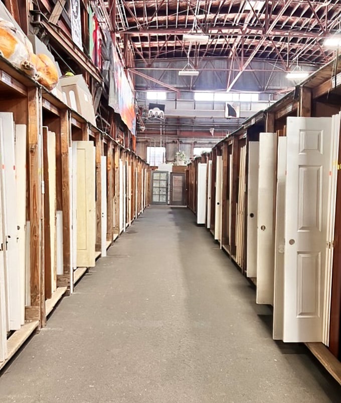 The door aisle: where you can literally buy the entryway to your dreams, or at least find the perfect portal for your next renovation project.