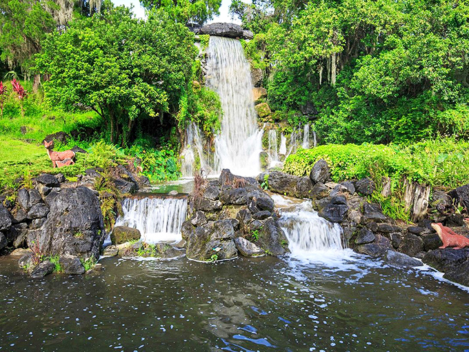 This cascading waterfall offers the soundtrack to relaxation, proving Florida has vertical features beyond high-rise condos.