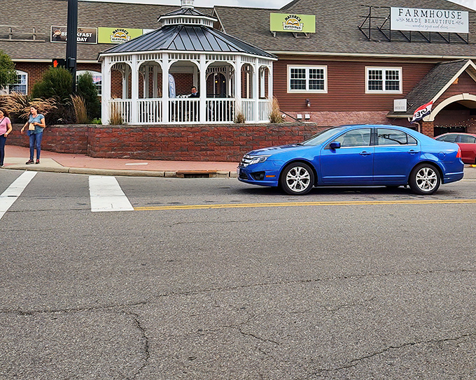 That white gazebo isn't just for show &ndash; it's where countless visitors have paused to savor their first bite of authentic Amish pastry before involuntarily exclaiming, "Oh my!"