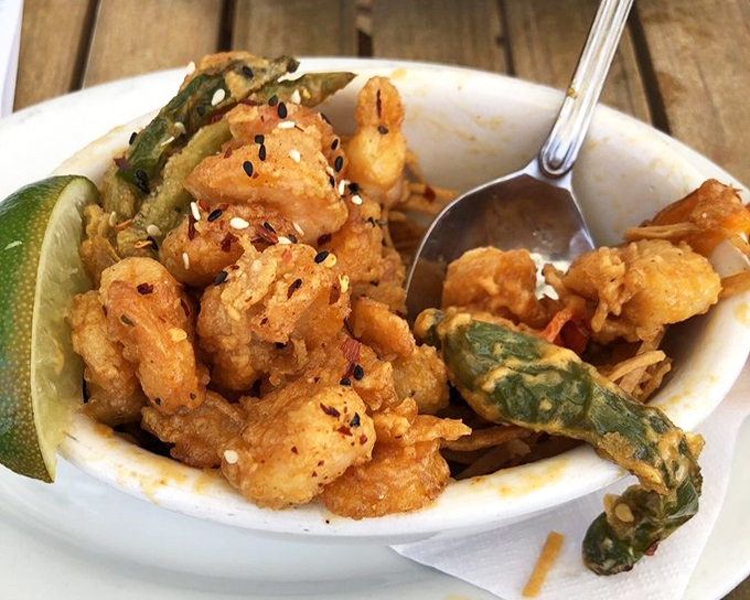 The Firecracker Shrimp lives up to its name, delivering a flavor explosion that'll make your taste buds stand up and salute.