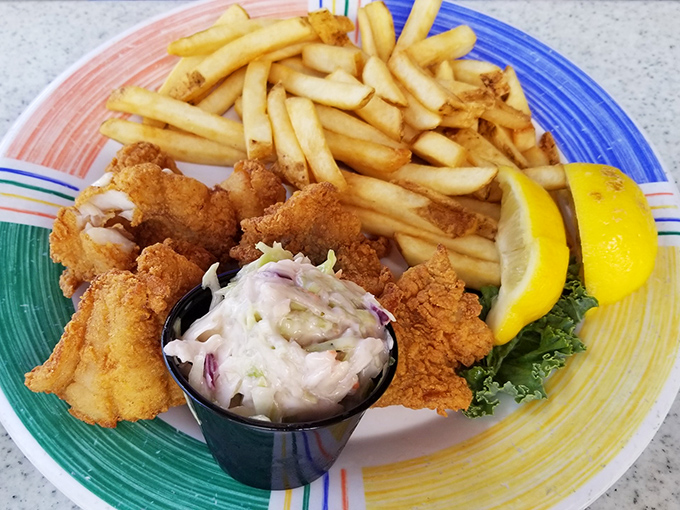 Crispy fried seafood and golden fries&mdash;the beach vacation equivalent of winning the lottery and finding a parking spot on the same day.