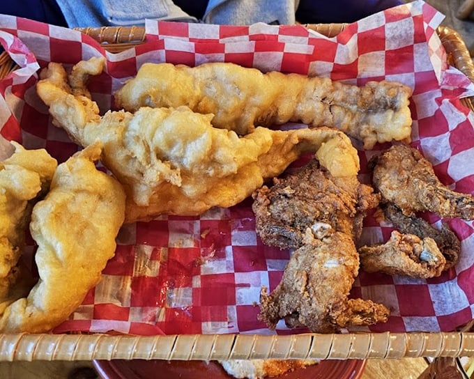 Simple pleasures done right&mdash;crispy fish, golden fries, and coleslaw that doesn't apologize for being exactly what it should be. 