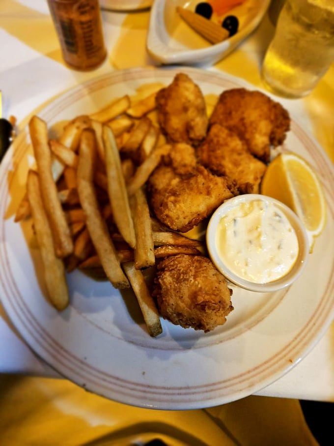 Even the seafood options refuse to be overshadowed at this steakhouse &ndash; golden-battered fish with fries so perfectly crisp they deserve their own fan club.