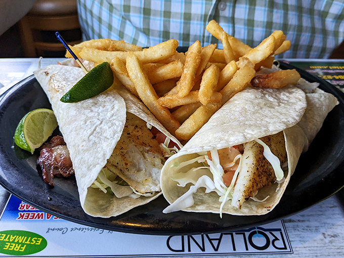 Fish tacos that make you question why you'd ever eat anything else. The lime wedges aren't decorative &ndash; they're essential supporting actors in this coastal drama.