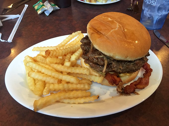 This isn't just a burger&mdash;it's an architectural masterpiece of beef, bacon, and cheese that requires both hands and absolutely zero shame.