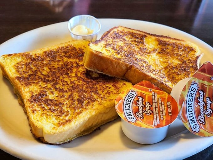 French toast so perfectly golden it belongs in Fort Knox. Turns out the real treasure was on your breakfast plate all along.