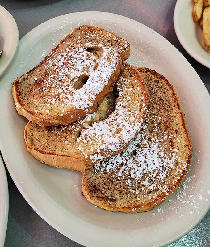 French toast so golden and perfect, it makes you wonder why anyone bothers with fancy brunch spots.