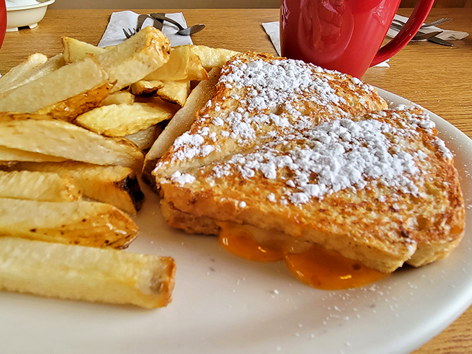 French toast dusted with powdered sugar that transforms breakfast into dessert&mdash;yet somehow still counts as the most important meal of the day.