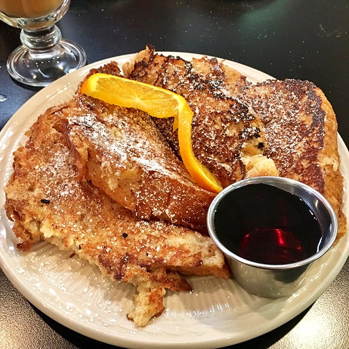 French toast that makes pancakes jealous. Golden, crispy exterior giving way to a custardy center&mdash;breakfast's answer to the perfect sunset. 