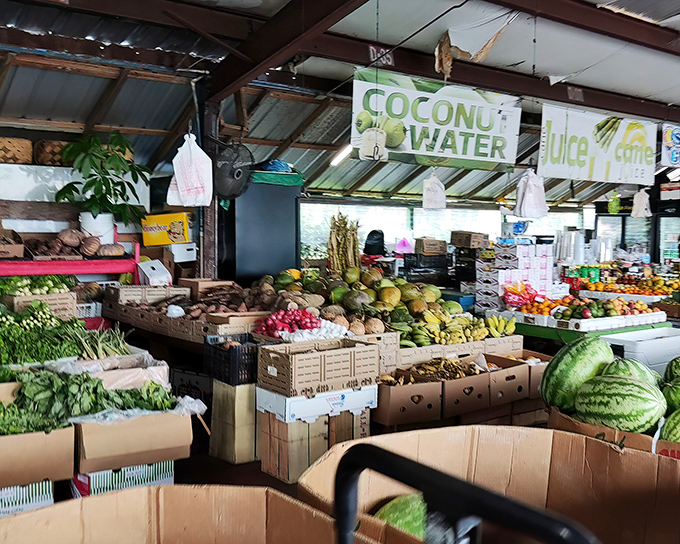 Nature's candy store! This produce stand offers a rainbow of fruits and vegetables that would make any nutritionist do a happy dance.