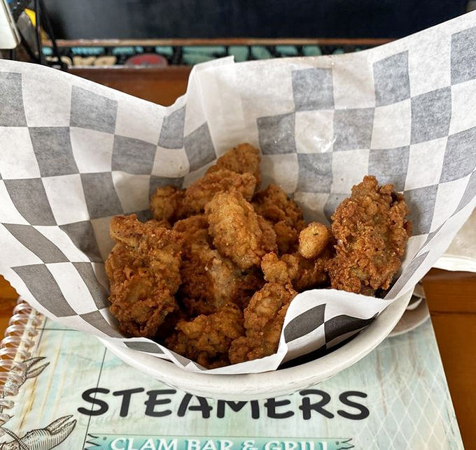 These fried oysters aren't just crispy—they're the kind of golden-brown that makes you want to write poetry about breading techniques.