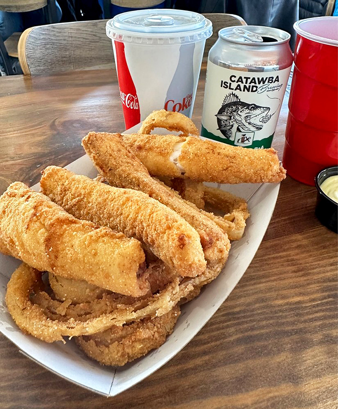 These golden walleye fillets aren't just fried—they're transformed. Paired with a local brew, they're the Lake Erie equivalent of a standing ovation.