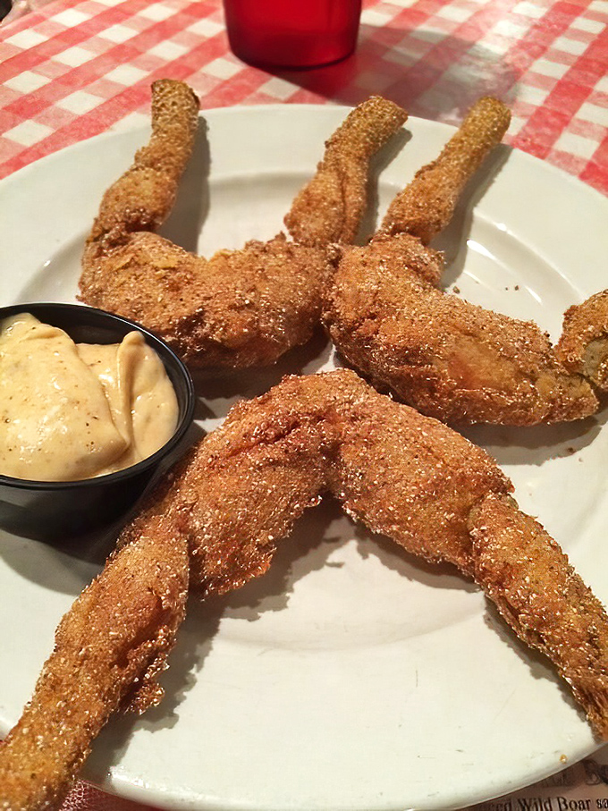 These cornmeal-crusted frog legs aren't just dinner &ndash; they're a conversation starter. Crispy, tender, and nothing like chicken, despite what everyone says.