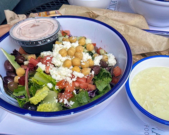 This Greek salad isn't some sad desk lunch; it's a vibrant gathering of vegetables having the best party ever, with feta as the guest of honor.