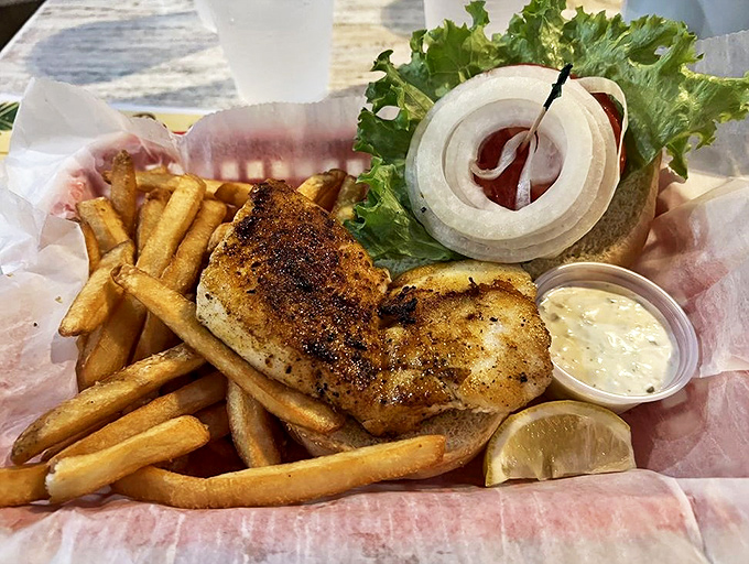 The blackened grouper sandwich&mdash;Florida's answer to the question "What would happen if the ocean and a bakery had a delicious baby?"
