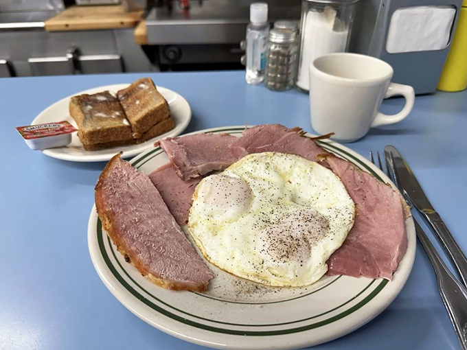 Breakfast perfection doesn't need a filter &ndash; just ham, eggs, and toast that would make your grandmother nod in approval.