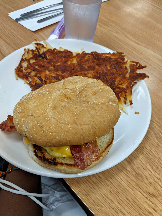 This isn't just a burger and hash browns&mdash;it's edible architecture where the crispy potato foundation deserves its own standing ovation.