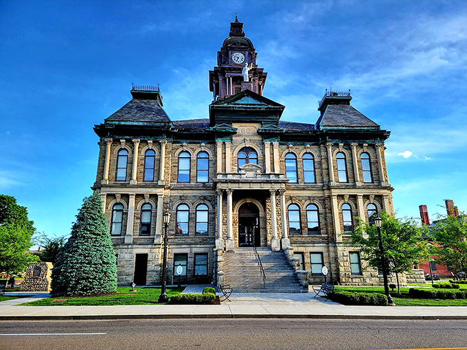 The Holmes County Courthouse stands as a majestic limestone testament to small-town grandeur. Even your GPS will tell you, "You have arrived&hellip; at something spectacular."
