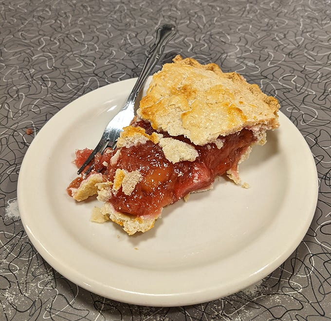 Strawberry pie that would make your grandmother both proud and jealous. The flaky crust shatters perfectly with each forkful.