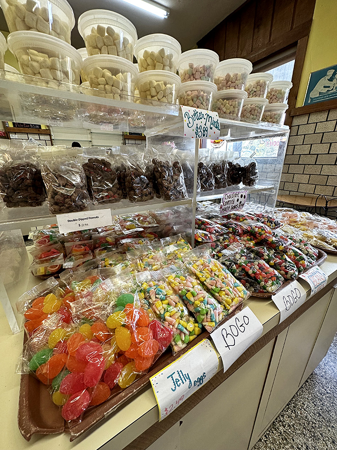 Candy heaven exists in Canton. This display case of homemade treats would make Willy Wonka himself consider a career change.