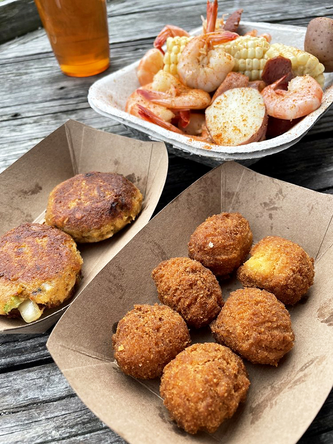 These aren't just hush puppies&mdash;they're golden orbs of happiness. Crispy outside, fluffy inside, and compelling enough to make you order seconds. 