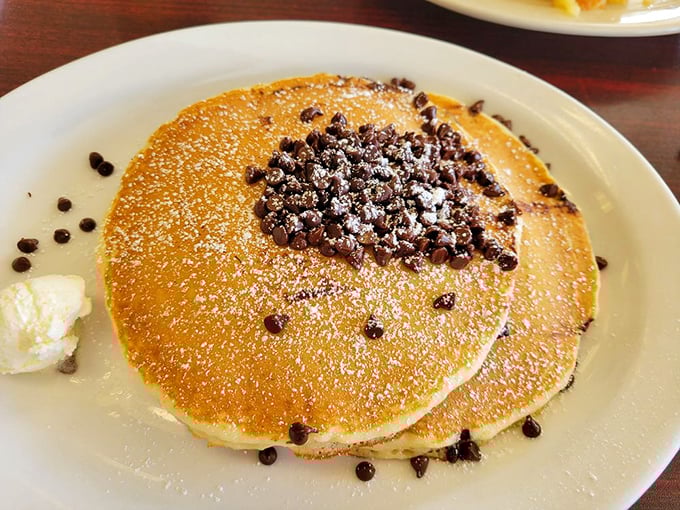 Italian chocolate chip pancakes prove that some international relationships are absolutely meant to be, especially at breakfast time.