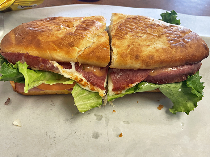This Italian sub looks like it could feed a small village or one very happy customer.