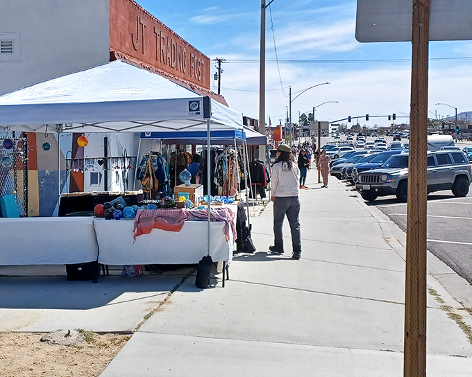 The local trading post offers everything from handcrafted souvenirs to essential supplies. Desert shopping with character instead of chain stores.