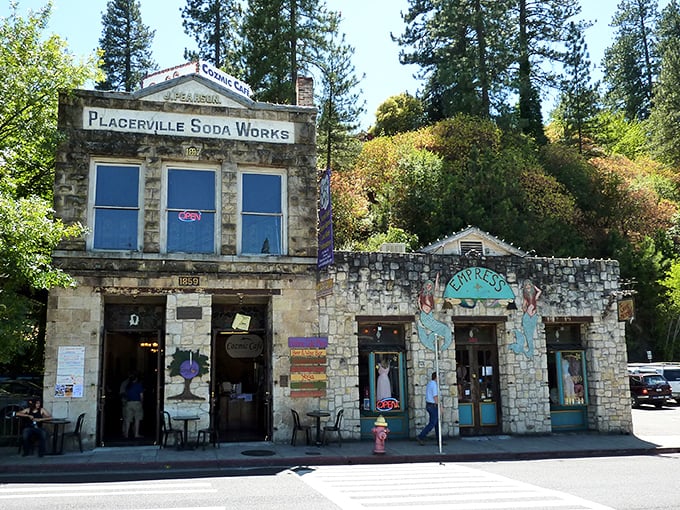 The Placerville Soda Works isn't serving up diet cola – it's serving up history with a side of architectural charm that makes modern buildings look downright boring.
