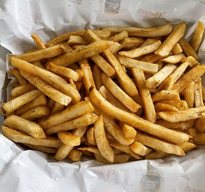 These aren't just fries; they're supporting actors deserving their own Oscar. Perfectly seasoned, crisp exterior, fluffy interior—the potato in its highest form.