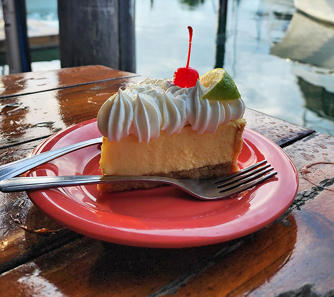 Key lime pie with a view&mdash;the perfect marriage of tart and sweet that makes you want to quit your job and move to the Keys.