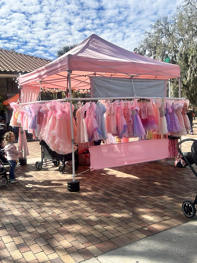 A cotton candy explosion of tulle and ribbon&mdash;because every little princess deserves her farmers market moment.