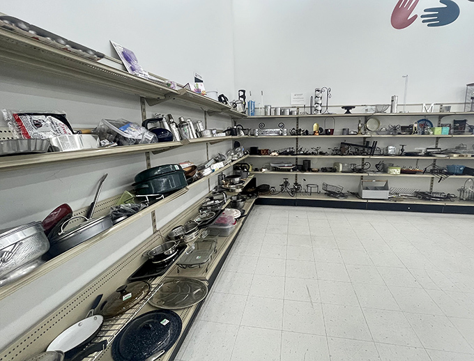 Kitchen gadget heaven awaits in this corner. Someone's abandoned bread maker could become your new weekend obsession.