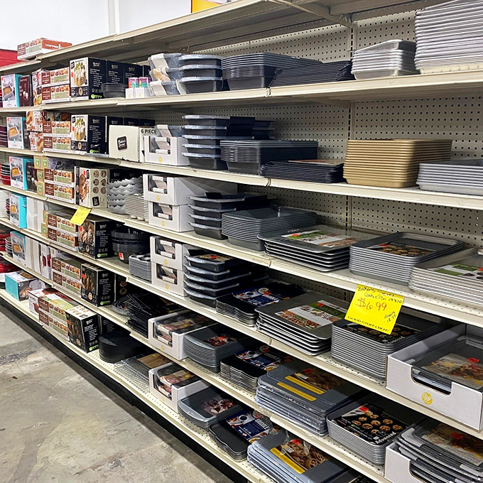 Kitchen gadgets galore! From basic utensils to specialty items, this aisle proves you don't need to mortgage your house to outfit your kitchen properly.