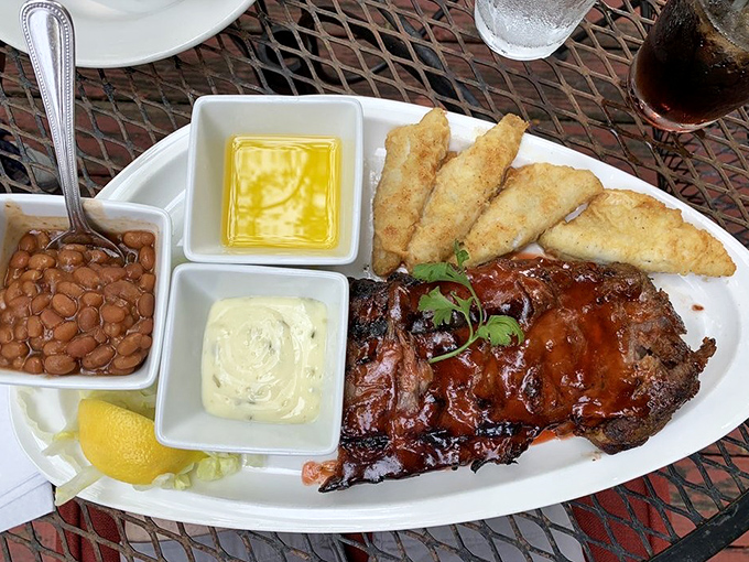 Lake perch that's traveled less distance to your plate than you did to the restaurant, served with sides that know their supporting role.