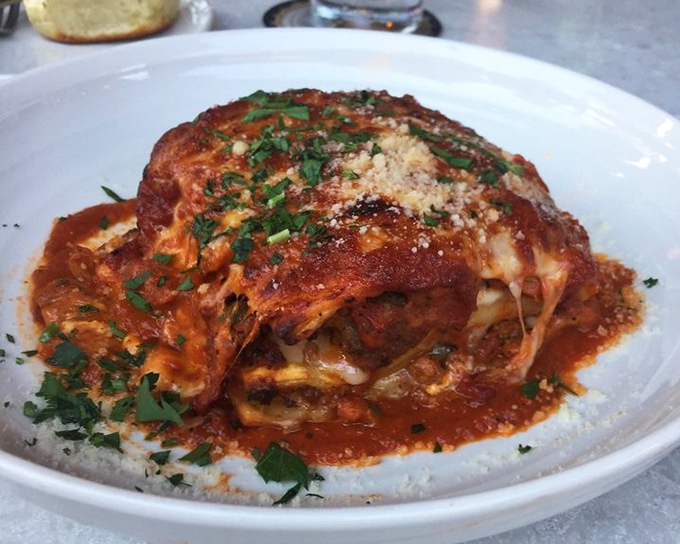 Lasagna that doesn't know the meaning of restraint&mdash;layers of pasta, cheese, and sauce in perfect harmony. Architecture you can eat.