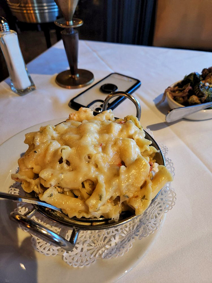 Lobster Mac and Cheese that makes you question why you ever ate the blue box version. Comfort food that got a promotion and moved to the executive suite.