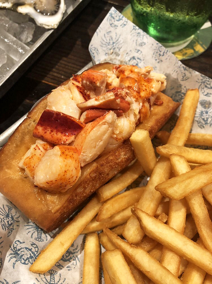 The lobster roll &ndash; where buttery, toasted perfection meets sweet chunks of lobster meat. Worth every mile between Missouri and Maine.