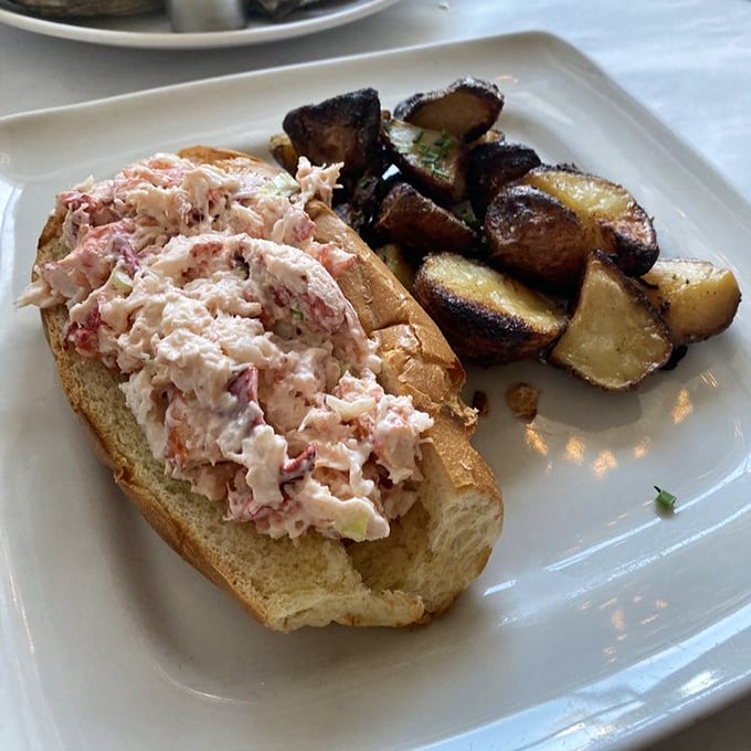 The lobster roll that launched a thousand road trips &ndash; chunks of sweet meat barely contained by its buttery vessel.