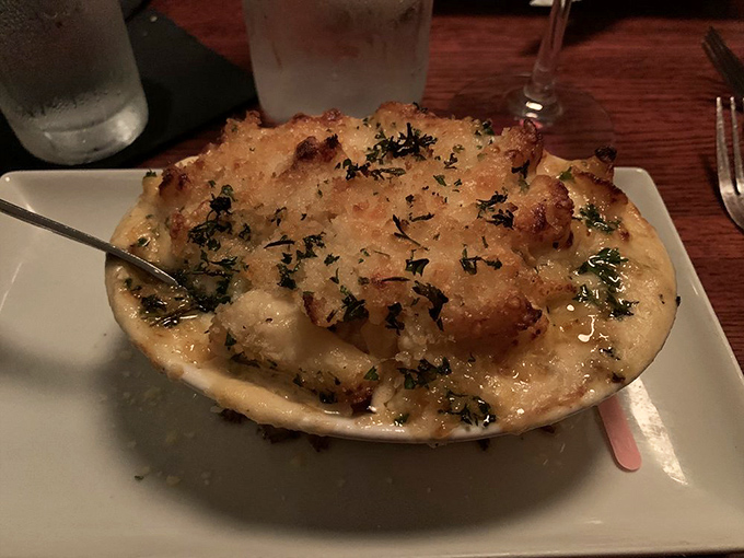 Mac and cheese that's dressed for the opera. This isn't your childhood comfort food &ndash; it's what that food dreamed of becoming someday.