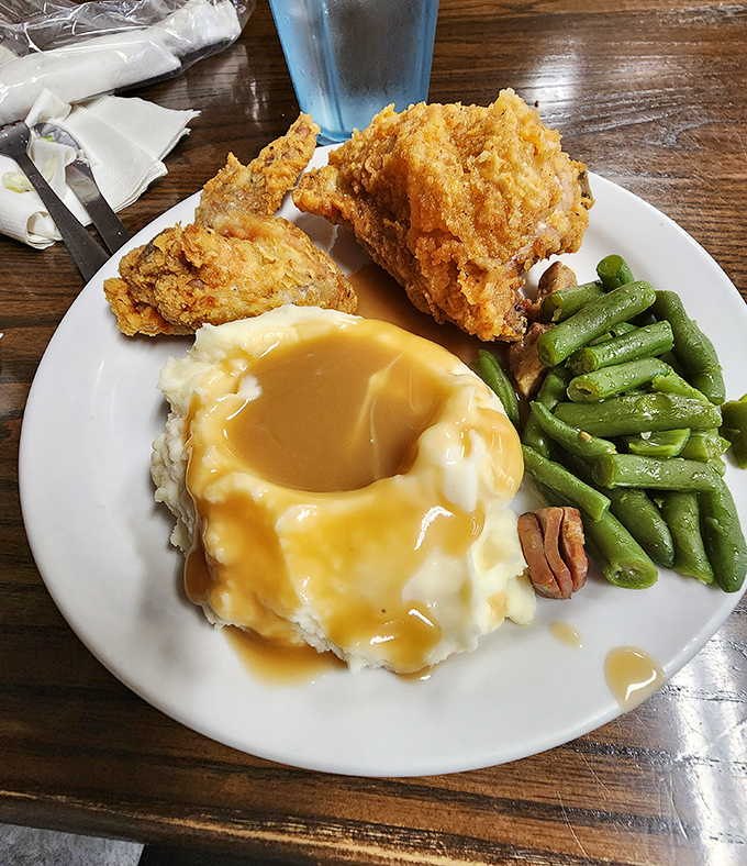 Mashed potatoes crowned with gravy create the kind of comfort that soothes any soul.