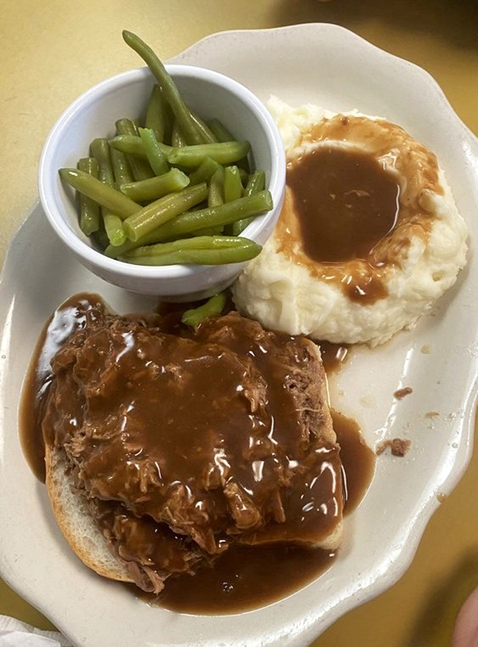 Mashed potatoes with the perfect gravy divot&mdash;nature's most perfect food delivery system. Scientists could study this architecture for years.