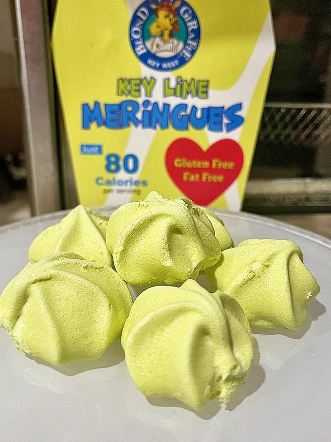 These lime-green meringue clouds look like they were sculpted by angels with excellent taste in desserts.